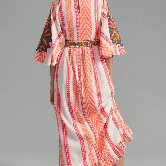 FARM Rio | Dresses | Farm Rio V Neck Embroidered Maxi Dress | Poshmark